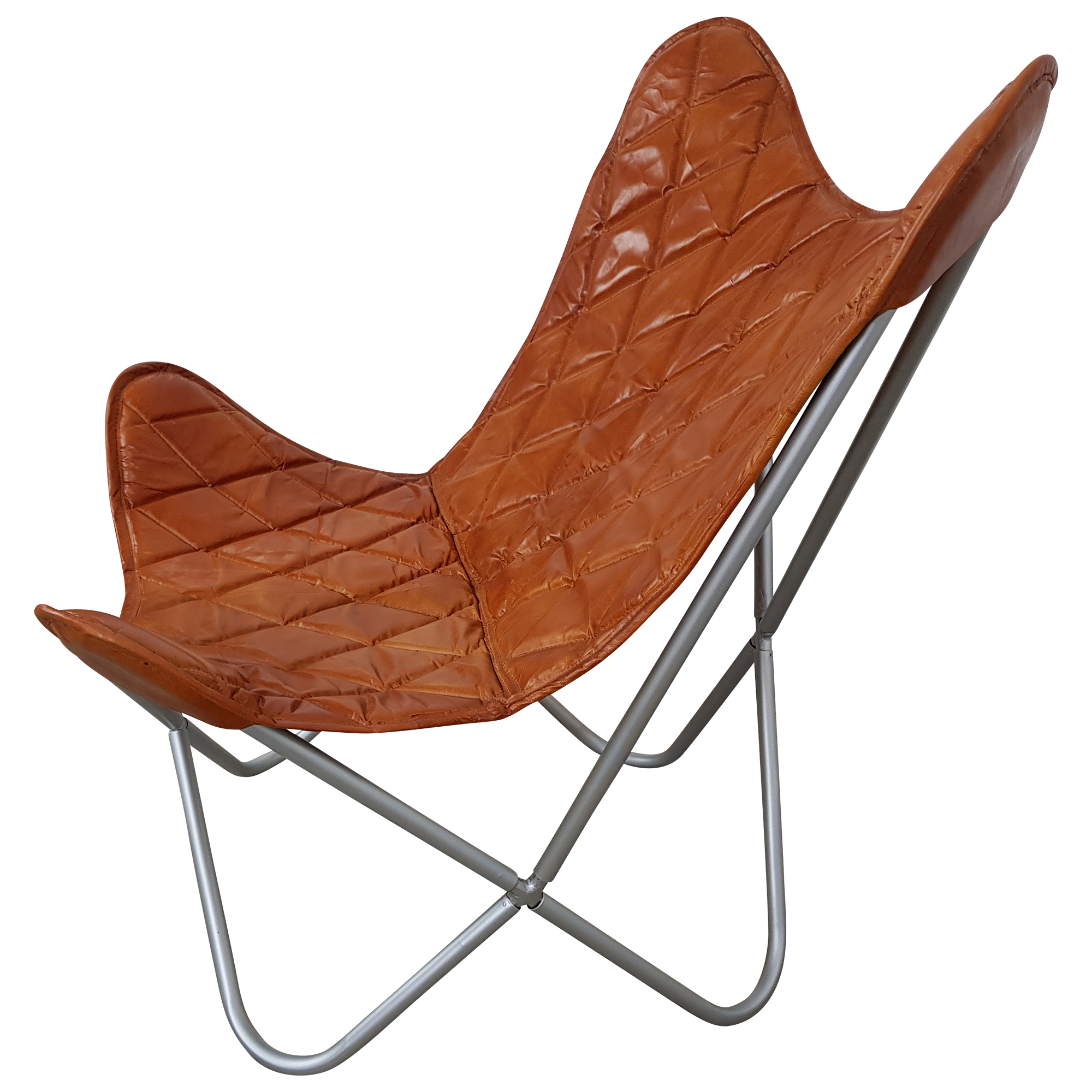 Butterfly Chair Sessel Design Lounge Stuhl Leder braun Loungesessel ...