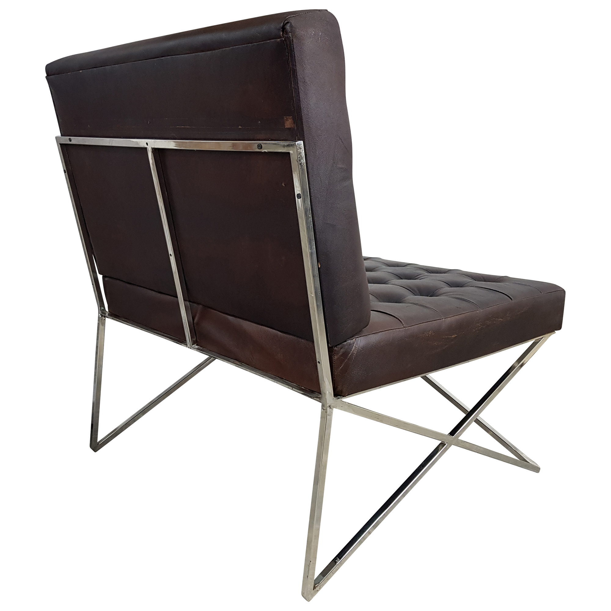Club-Sessel Lounge-Sessel Schwarz braun Leder Barcelona Bauhaus ...