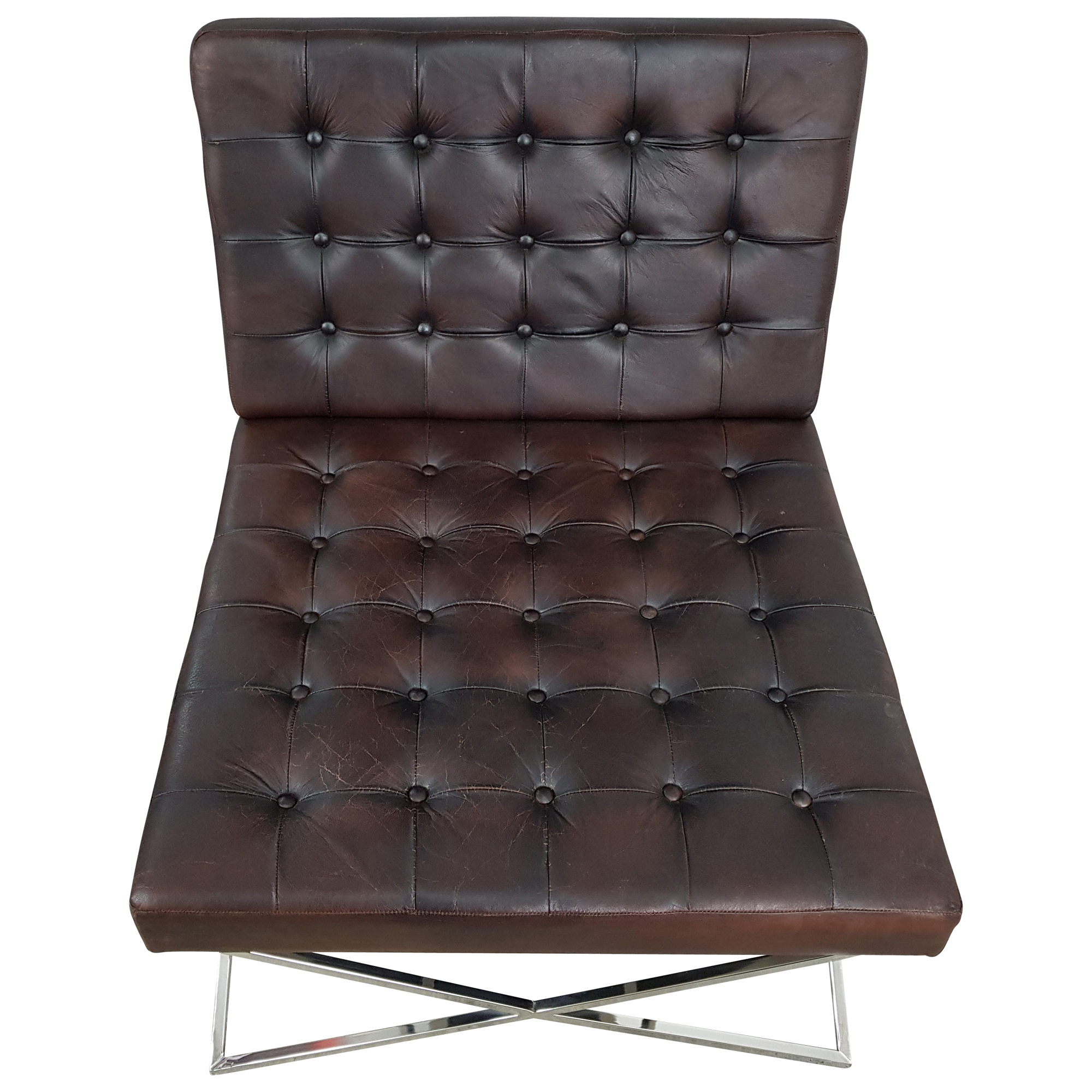 Club-Sessel Lounge-Sessel Schwarz braun Leder Barcelona Bauhaus ...